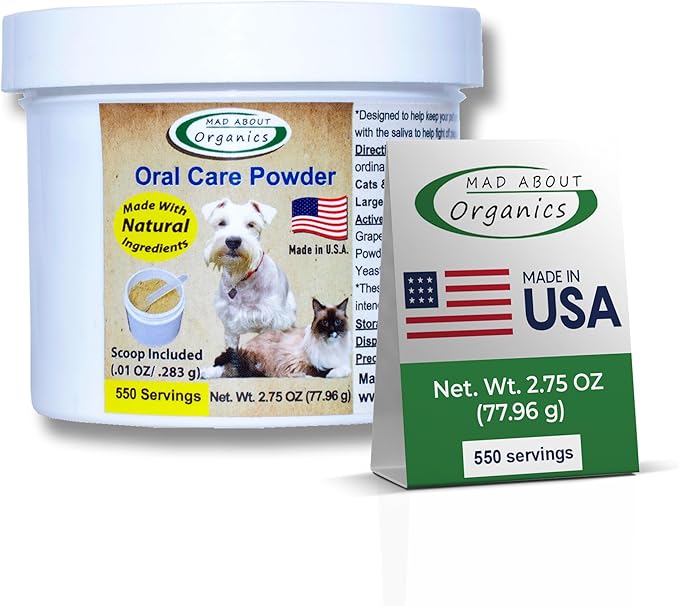 Mad About Organics Oral Care Powder 2.75oz – Elemental Pet